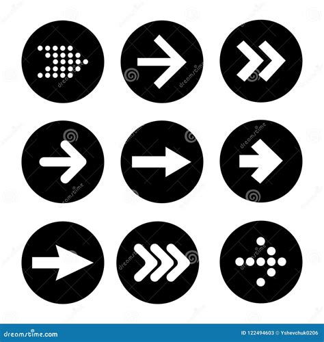 Set Of Pointer Arrow Signs Vector Illustration Stock Vector