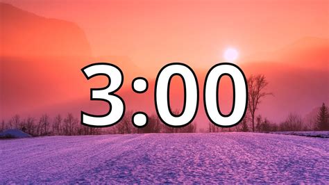 Minute Winter Countdown Timer With Music And Alarm Simple Beep