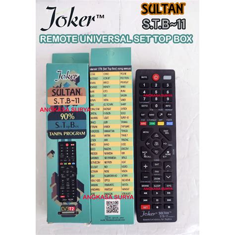 Jual Remote JOKER SULTAN 11 STB Universal Remot Set Top Box Tanpa