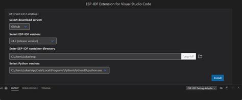 Python Not Found When Installing Esp Idf Vscode Extension VSC 641