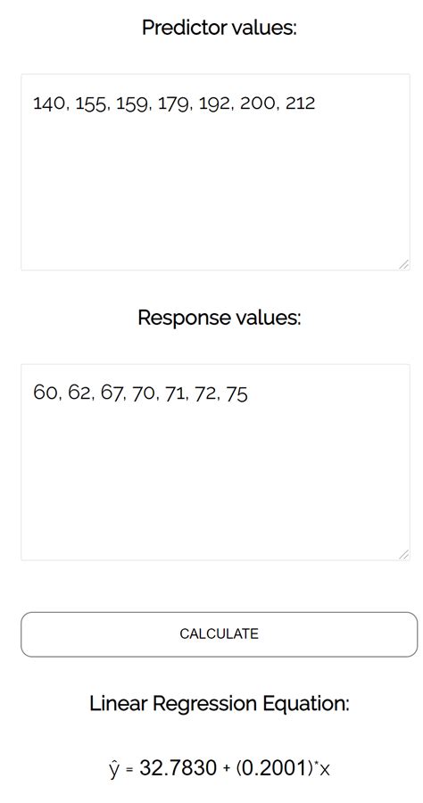 Simple Linear Regression Equation Calculator Systemkop