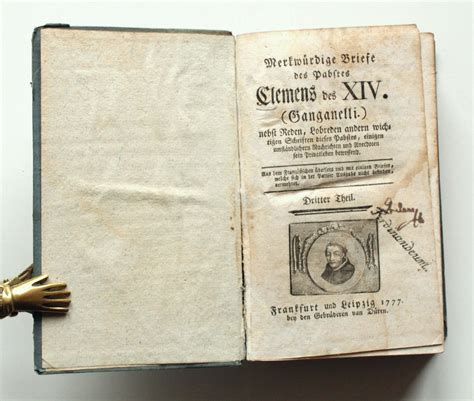 Merkwürdige Briefe des Pabstes Clemens des XIV Ganganelli nebst