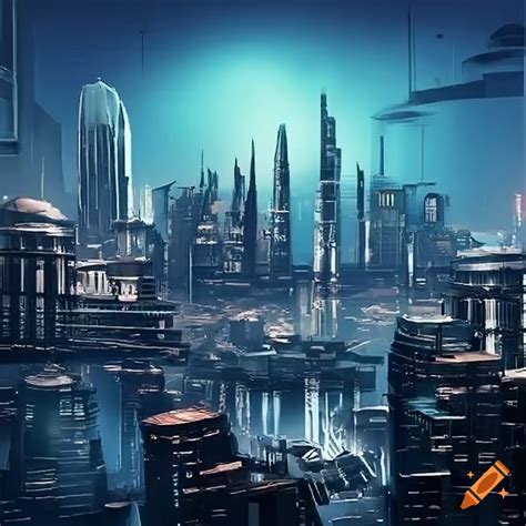 Futuristic City Skyline On Craiyon
