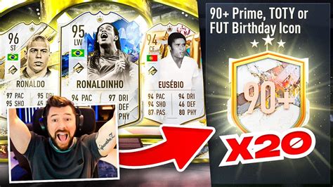 20x 90 Prime TOTY Or FUT Birthday Icon Packs YouTube