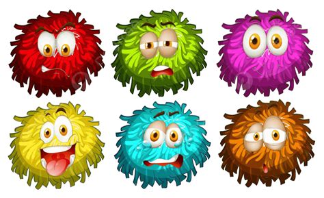 Set Of Different Facial Expressions Art Clipart Scared Vector Art