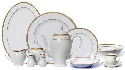 Euro Porcelain 57 Pc Banquet Dinnerware Set For 8 Luxury Bone China