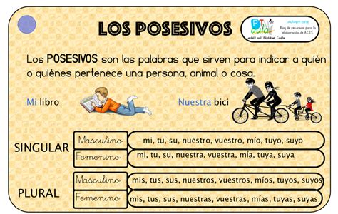 La Clase De Arcicarmen TEMA 9 FAMILIAS DE PALABRAS LOS POSESIVOS