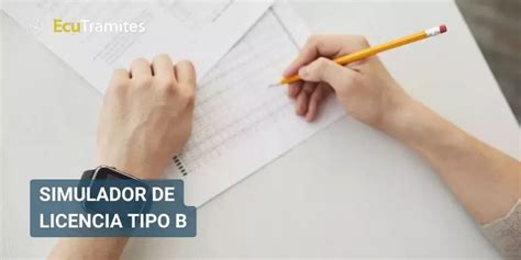 Simulador de licencia Tipo B Trámites 2024 ecutramites