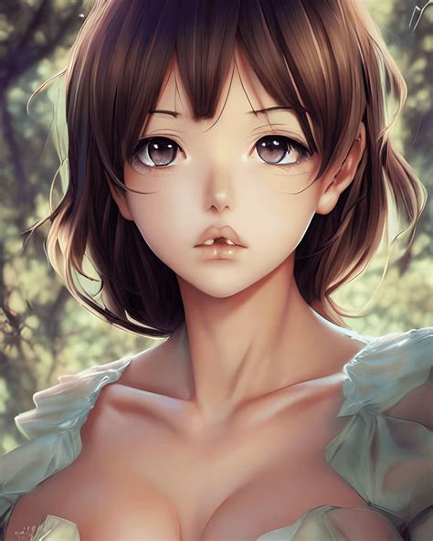 Beautiful Anime Girl Upper Body Shot Creative Fabrica