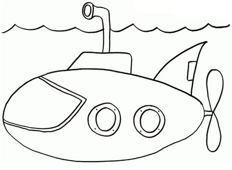 Coloriage Dessin de Sous marin télécharger et imprimer gratuit sur