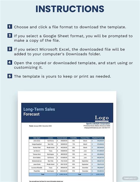 Long Term Sales Forecast Template Google Sheets Excel Template Net
