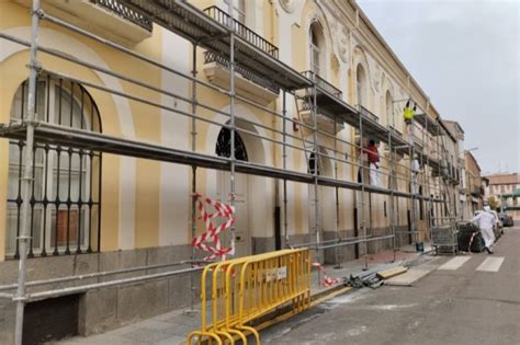 Arrancan los trabajos de restauración en las fachadas del Teatro
