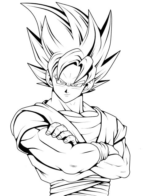 Goku Para Colorir Blog Ana Giovanna