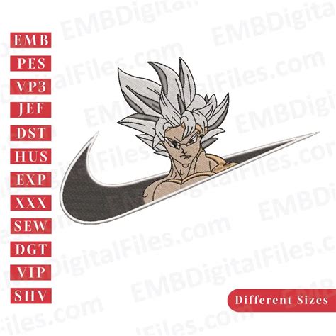 Nike Swoosh Goku Dragon Ball Embroidery Design Inspire Uplift