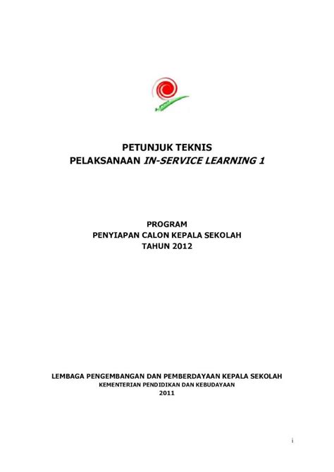 PDF PETUNJUK TEKNIS PELAKSANAAN IN SERVICE PDF FilePelaksanaan In