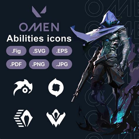 Valorant Omen Agent Abilities Icons SVG PNG EPS Pdf Figma Etsy New