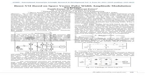 boost vsi based on space vector pulse width amplitude · and pulse width modulation pwm