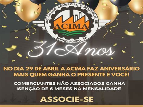 ACIMA FAZ ANIVERSÁRIO MAIS QUEM GANHA O PRESENTE É VOCÊ Associação