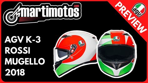 Preview AGV K3 Rossi Mugello 2018 YouTube