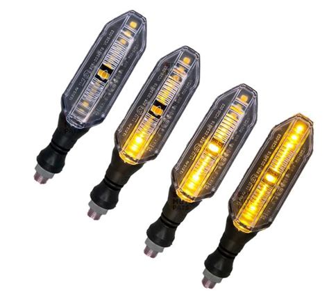 Kit 04 Piscas Moto Seta Led Sequencial Cb300 Xre Twister SPI