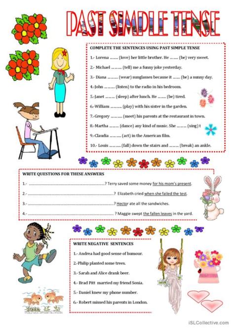 2 945 Past Simple Tense English ESL Worksheets Pdf Doc