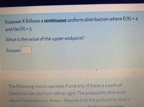 solved suppose x follows a continuous uniform distribution