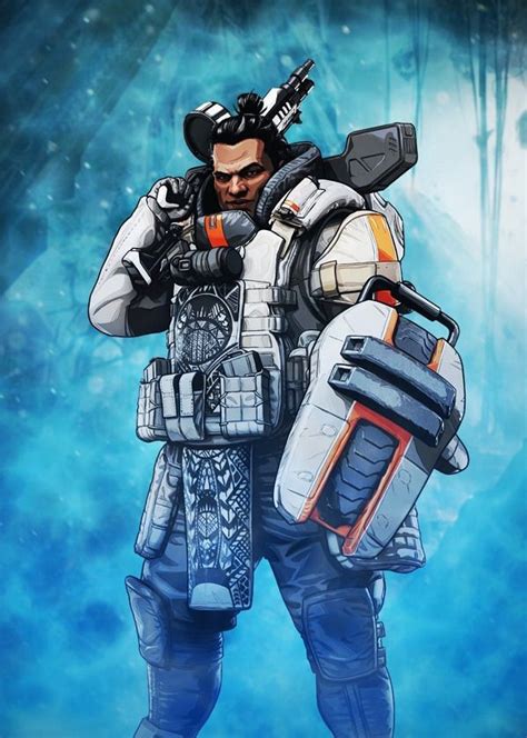 Apex Legends Character Poses Gibraltar Displate Artwork By Artist