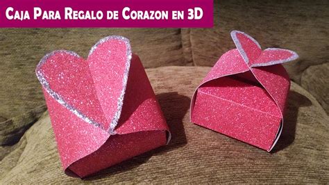 Espectacular Caja Para Regalo Con Forma De Corazon En 3D YouTube