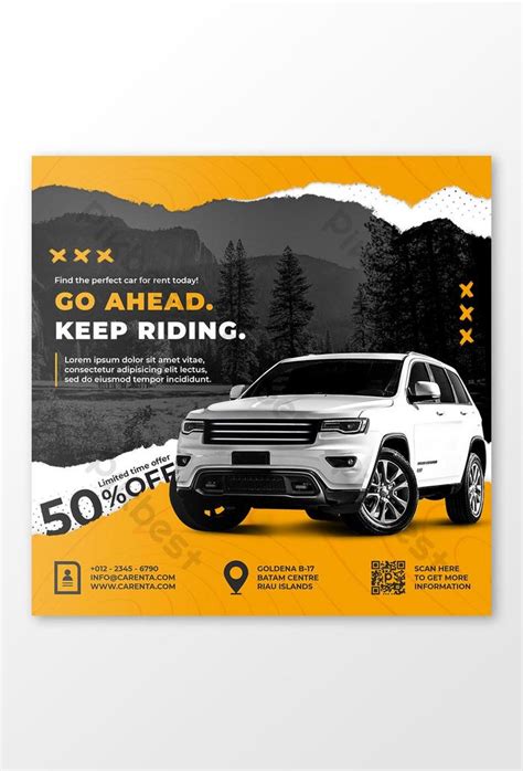 Car Rent Promotion Social Media Instagram Post Banner Template Premium