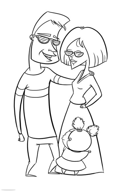 Coloriage Famille Personnages Dessin Colorier Coloriages