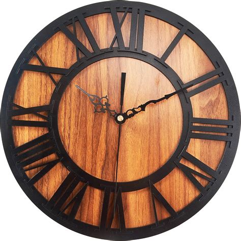 Babimax 12 30 cm Horloge Murale Vintage Silencieuse Décorative Rétro