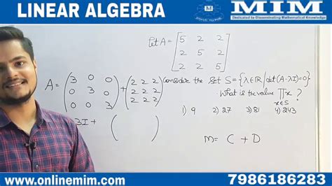5 linear algebra problem of the day5th question youtube