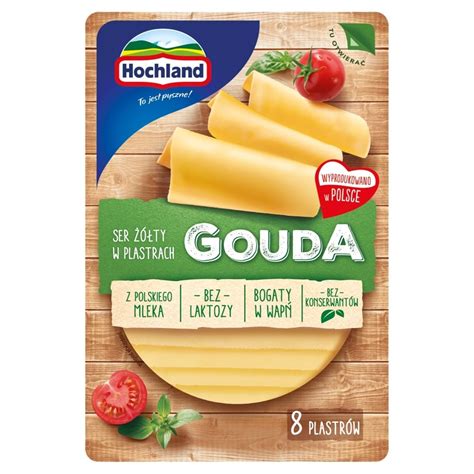 Hochland Ser żółty Gouda w plastrach 135 g Zakupy online z dostawą do