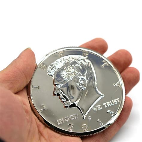 Jumbo Magic Coin Half Dollar 73mm Top Quality Coin Magic Tricks Close