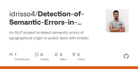 github idrisso4 detection of semantic errors in arabic text an nlp project to detect semantic