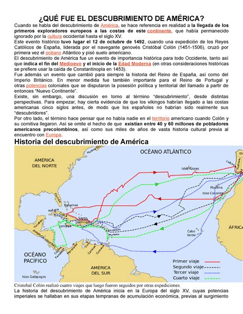 QUÉ FUE EL Descubrimiento DE América QUÉ FUE EL DESCUBRIMIENTO DE