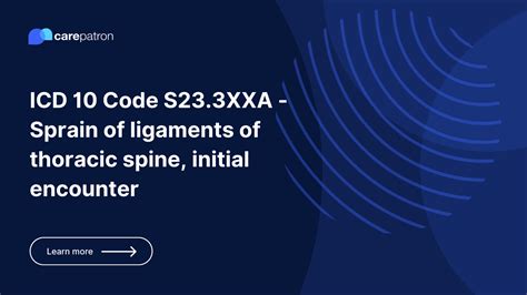 S Xxa Sprain Of Ligaments Of Thoracic Spine Initial Encounter