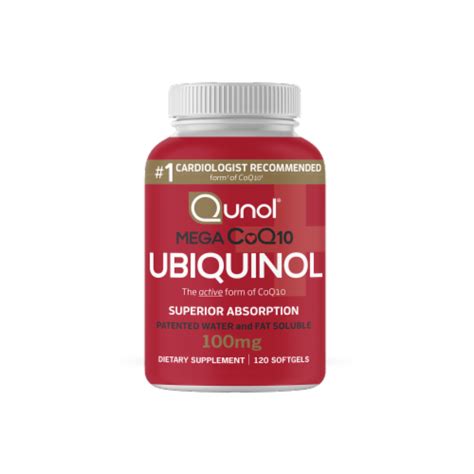 Qunol Mega CoQ10 Ubiquinol Softgels 100mg 120 Ct Smiths Food And Drug