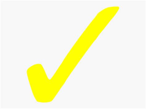 Transparent Yellow Checkmark Clip Art Illustration Free Transparent