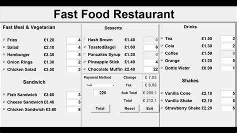 How To Create A Gui Fast Food Restaurant System In Python Tutorial Of