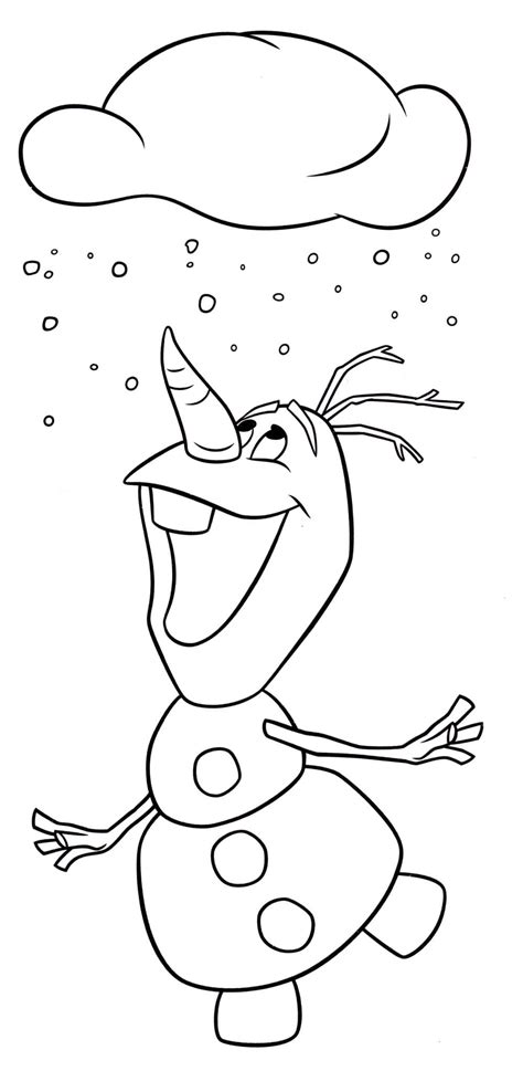 Dibujos de Olaf para colorear Imprimir muñeco de nieve de Frozen