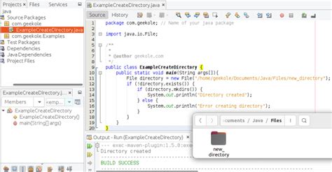 Create Directory Or Folder In Java Geekole