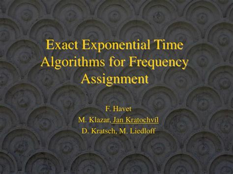 ppt exact exponential time algorithms for frequency assignment powerpoint presentation id