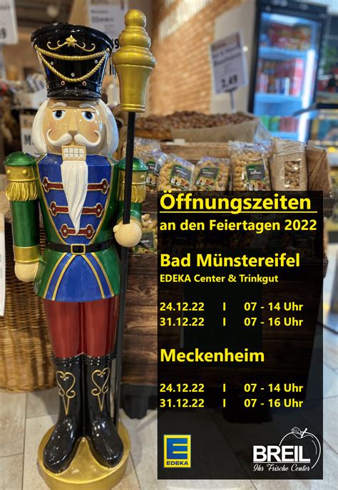 Edeka Breil Unsere Ffnungszeiten An Den Feiertagen