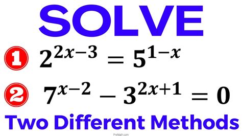 learn how to solve exponential equations using two different methods step by step tutorial