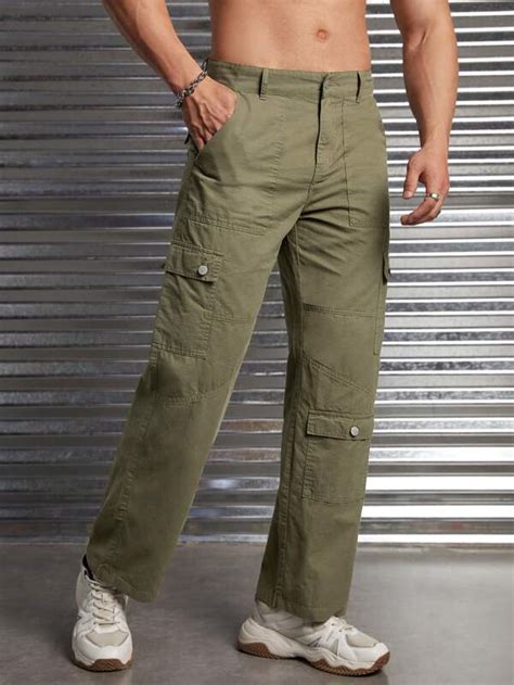 Manfinity EMRG Men Flap Pocket Side Cargo Jeans SHEIN USA