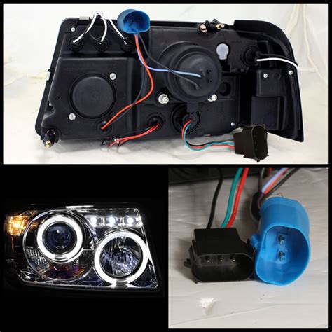 2001 2008 Ford Ranger Halo LED Chrome Projector Headlights