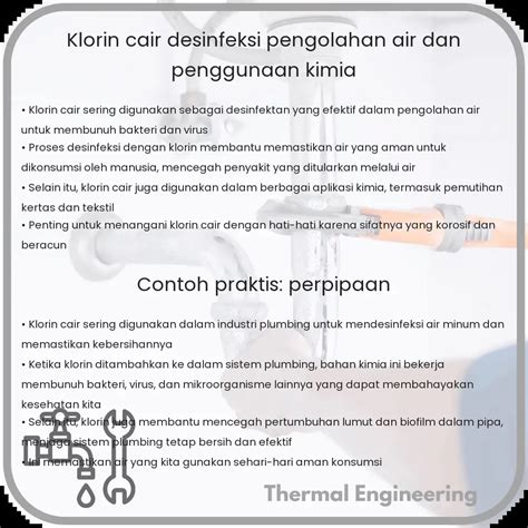 Klorin Cair Desinfeksi Pengolahan Air Dan Penggunaan Kimia