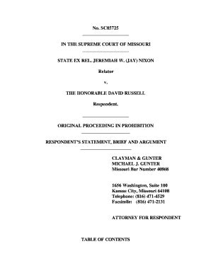 Fillable Online Courts Mo Sc Respondent Brief Doc Courts Mo
