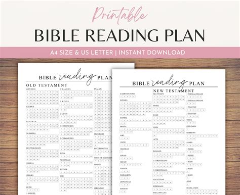 Bible Reading Tracker Printable Chapter By Chapter Checklist Reading